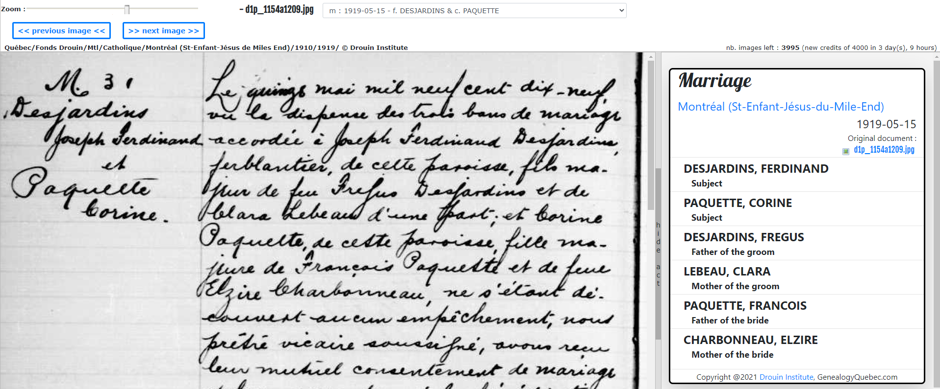 New birth, marriage and death records on Genealogy Quebec - Généalogie ...