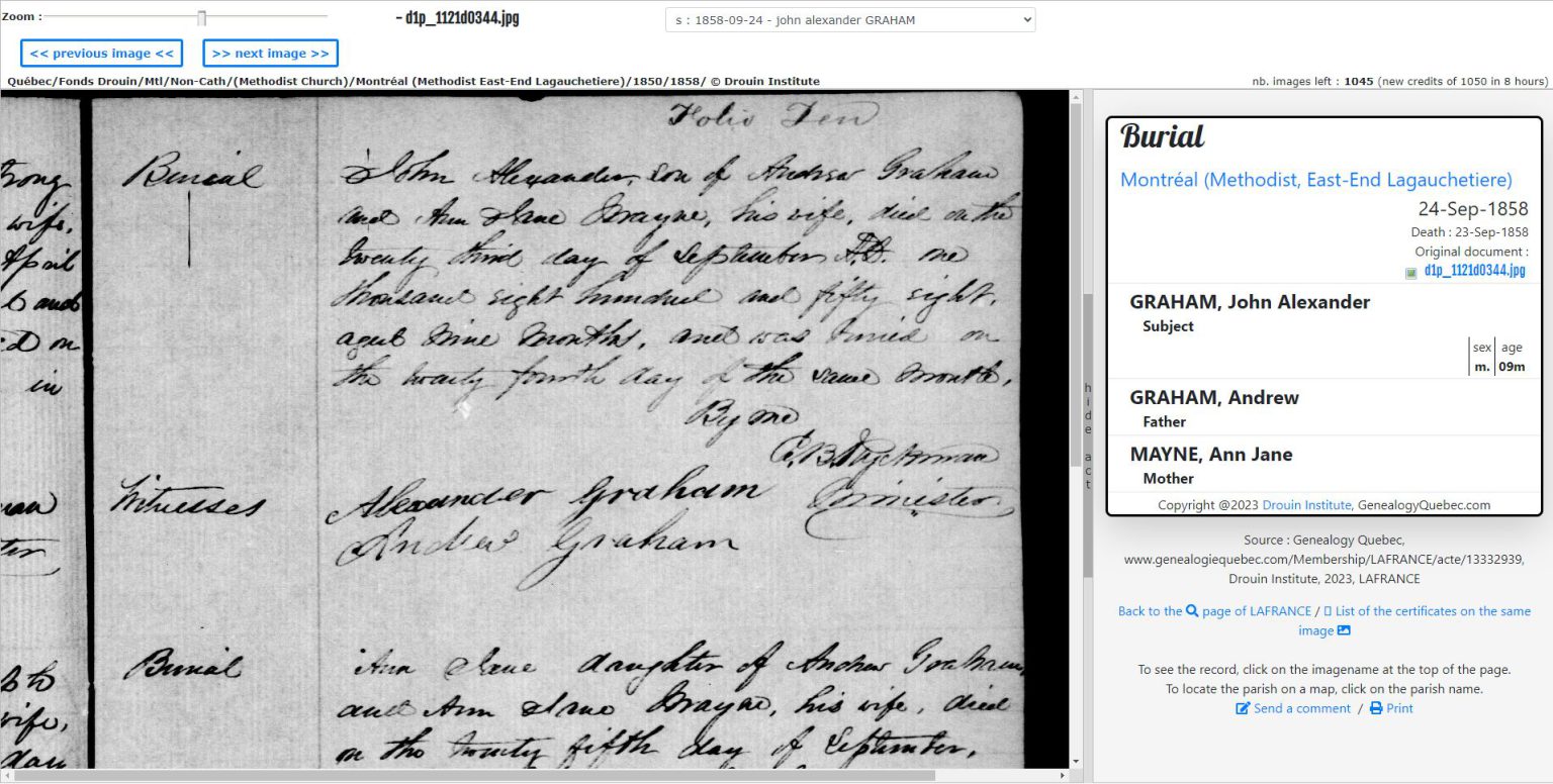 LAFRANCE Update: 18,500 New Records on Genealogy Quebec